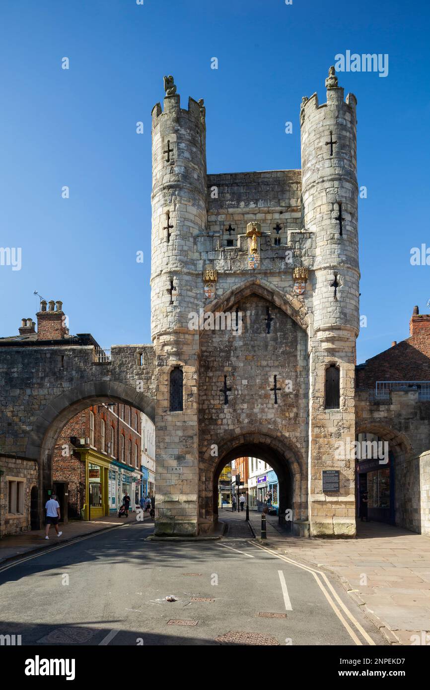 Monk Bar in York city centre Stock Photo - Alamy