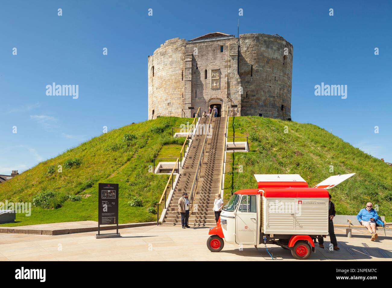 Clifford Tower in York city centre Stock Photo - Alamy