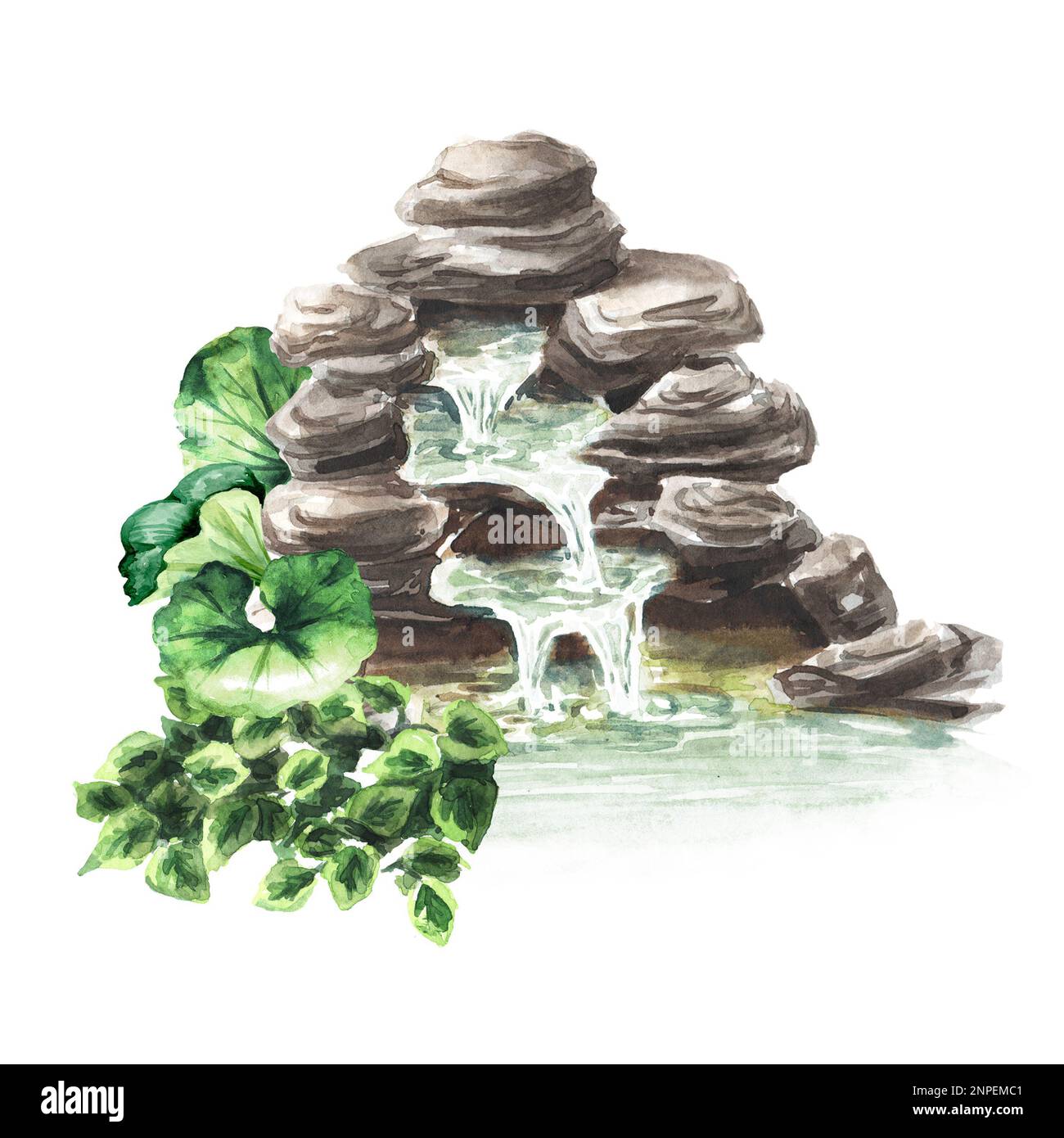 Garden Decorative Cascade Fountain. Small architectural form, Landscape ...