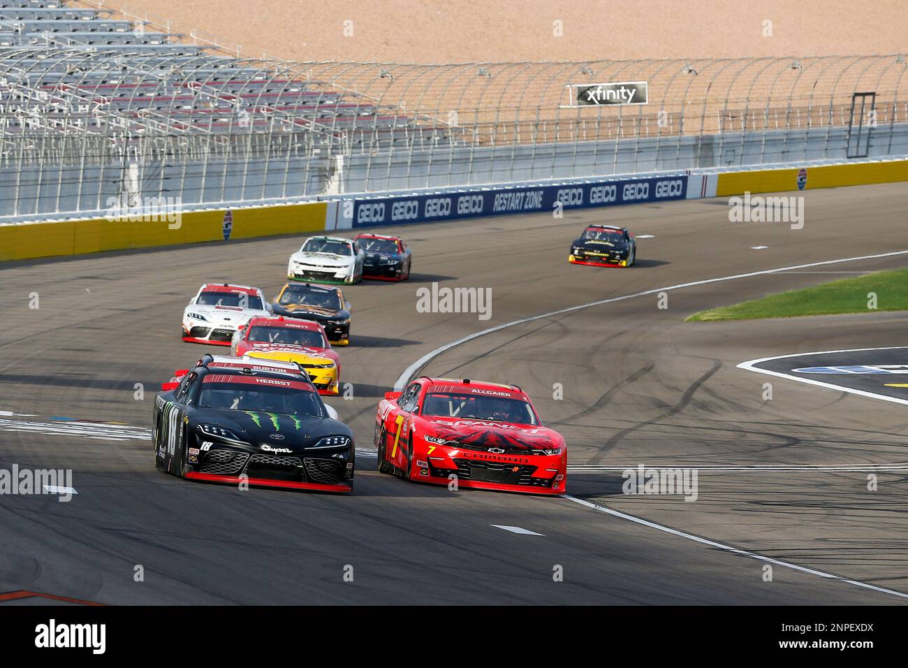 #18: Riley Herbst, Joe Gibbs Racing, Toyota Supra Monster Energy, #7 ...