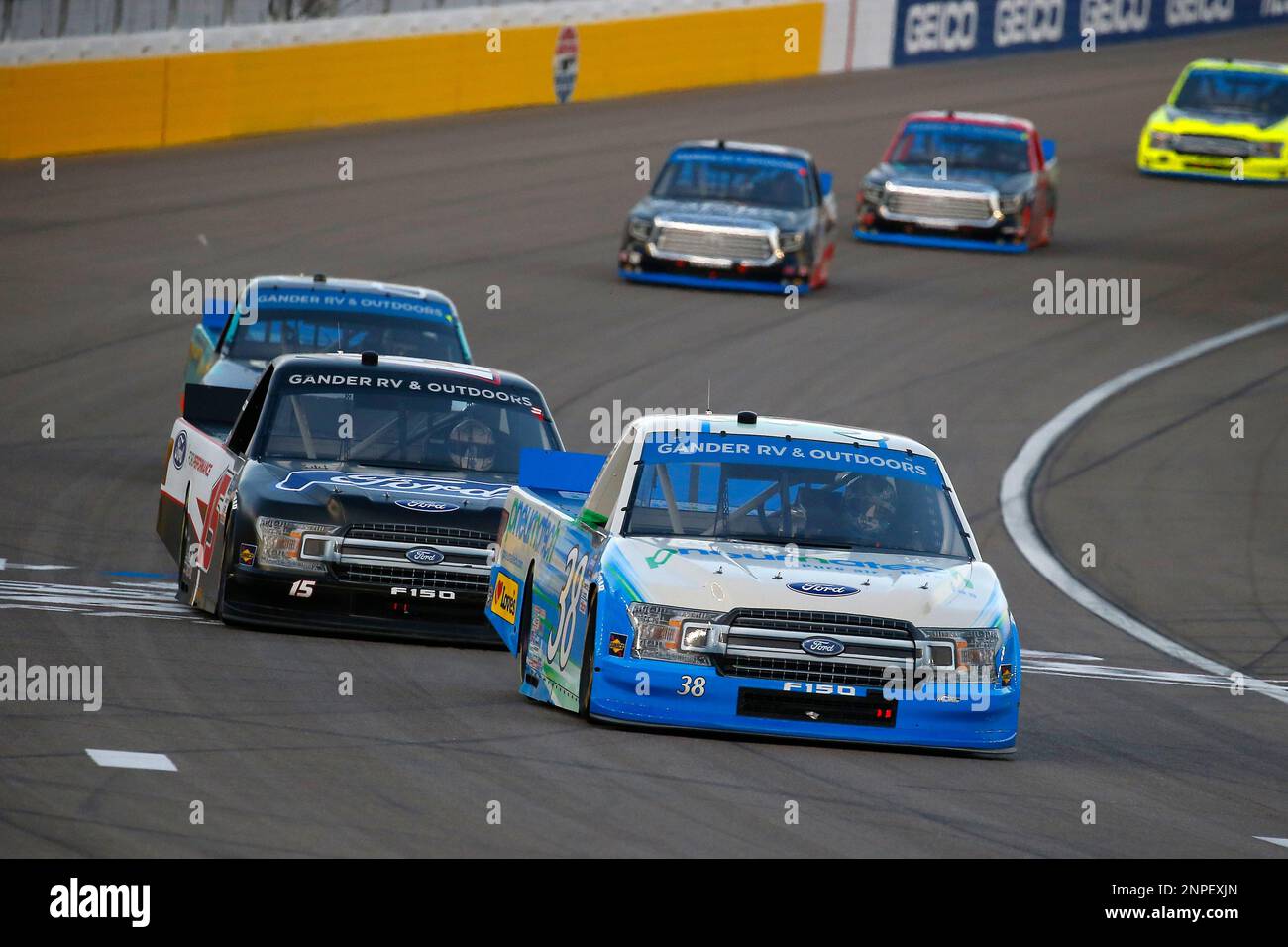 #38: Todd Gilliland, Front Row Motorsports, Ford F-150 pneumatech, #15 ...