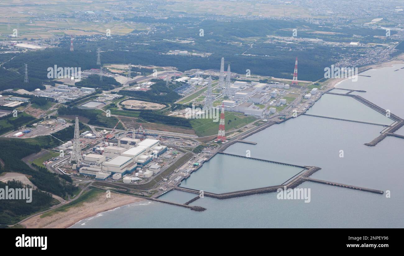 An aerial photo shows the Kashiwazaki-Kariwa Nuclear Power Plant in ...
