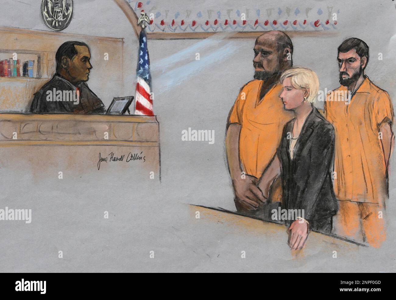 FILE - In this June 19, 2015, file courtroom sketch, David Wright ...