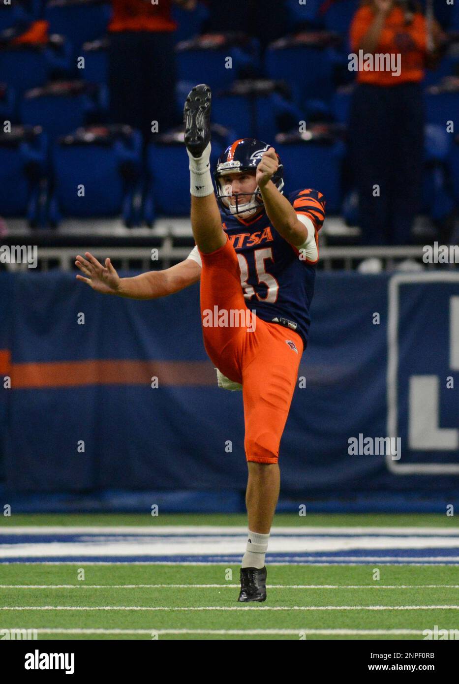 SAN ANTONIO, TX - SEPTEMBER 25: UT-San Antonio Roadrunners punter Lucas ...