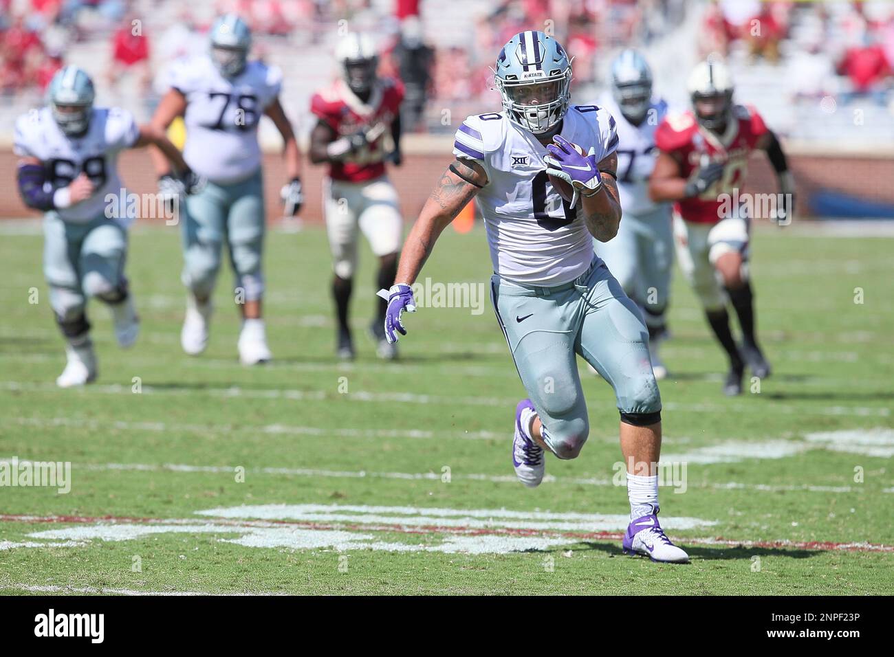 NORMAN, OK - SEPTEMBER 26: Kansas State Wildcats TE Briley Moore (0 ...