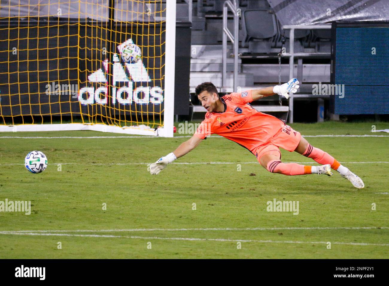 San Jose Earthquakes goalkeeper JT Marcinkowski (18) in actions during ...