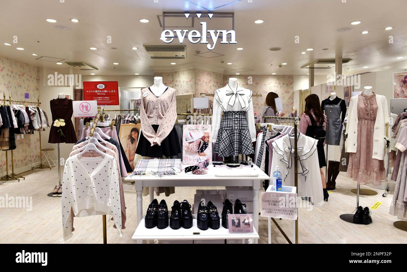 A photo shows the shop of "evelyn" at a department store SHIBUYA109 in ...