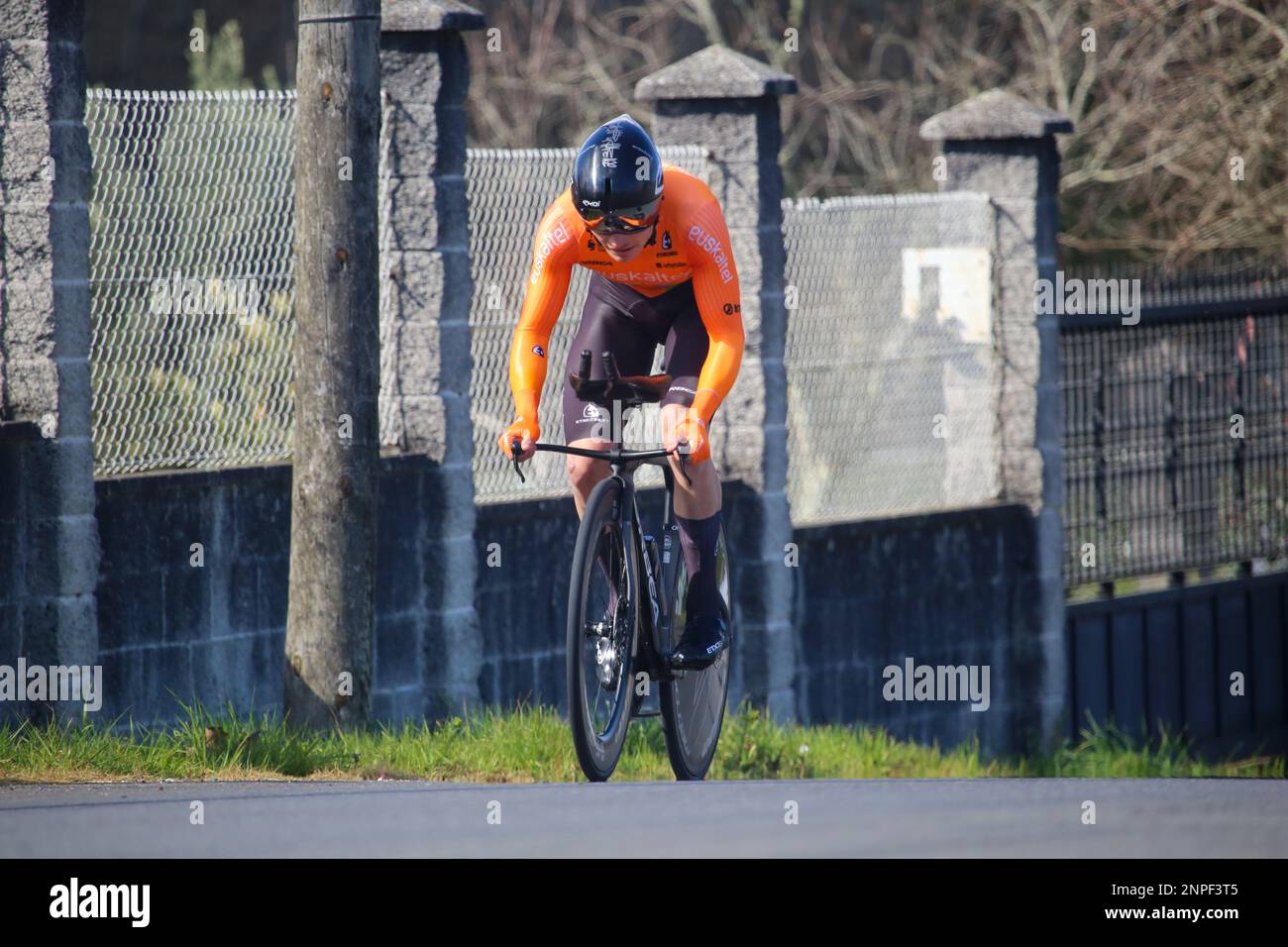 Teo, Spain, 26th February, 2023: Euskaltel - Euskadi rider Carlos Canal ...