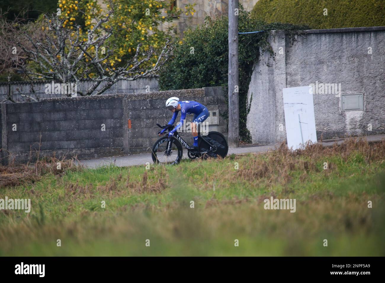 Teo, Spain, 26th February, 2023: Movistar Team rider Ruben Guerreiro ...