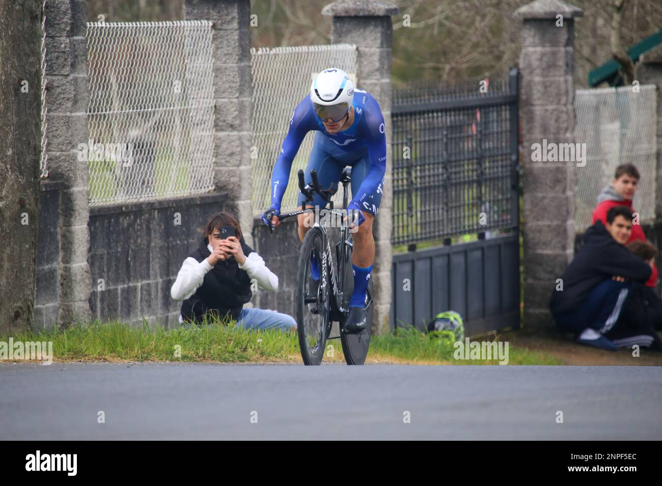 Teo, Spain, 26th February, 2023: Movistar Team rider Ruben Guerreiro ...