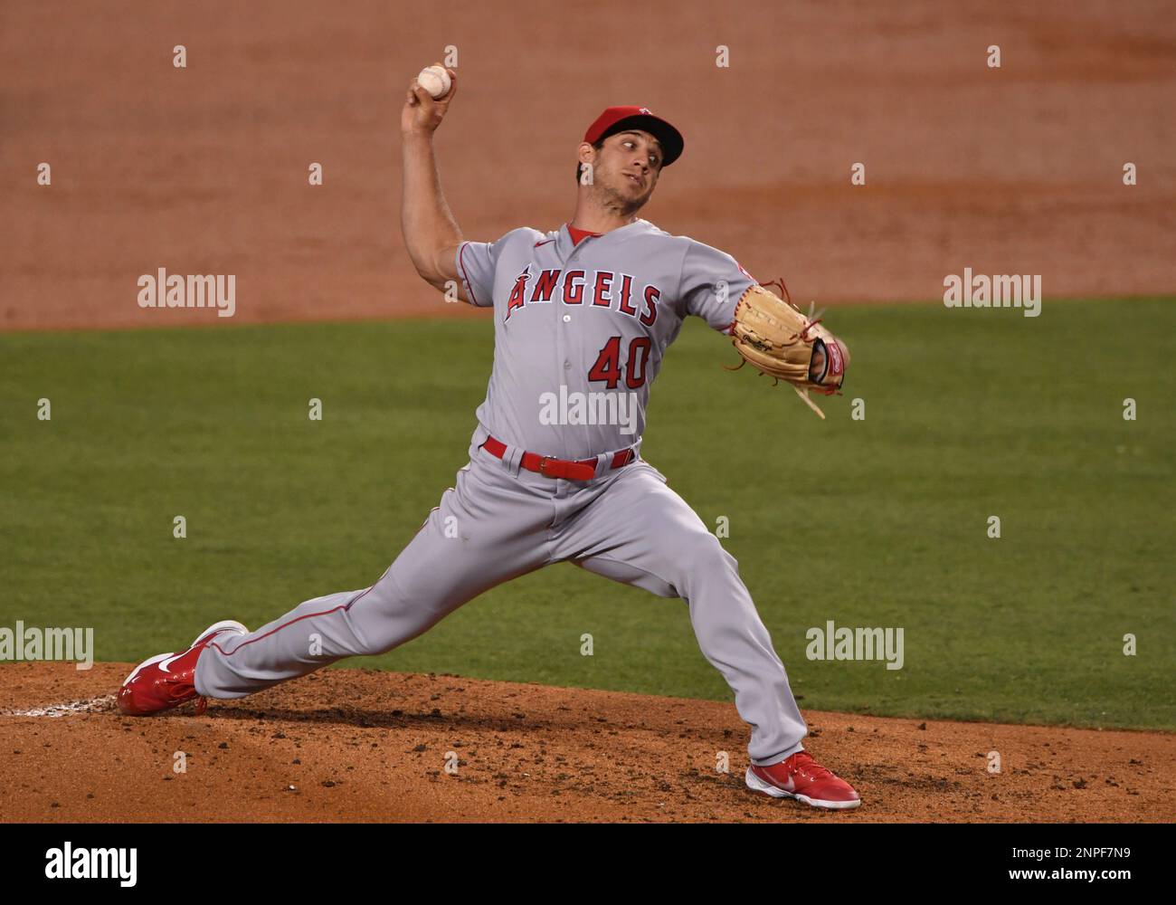 LOS ANGELES, CA - SEPTEMBER 26: Los Angeles Angels relief pitcher Jacob ...