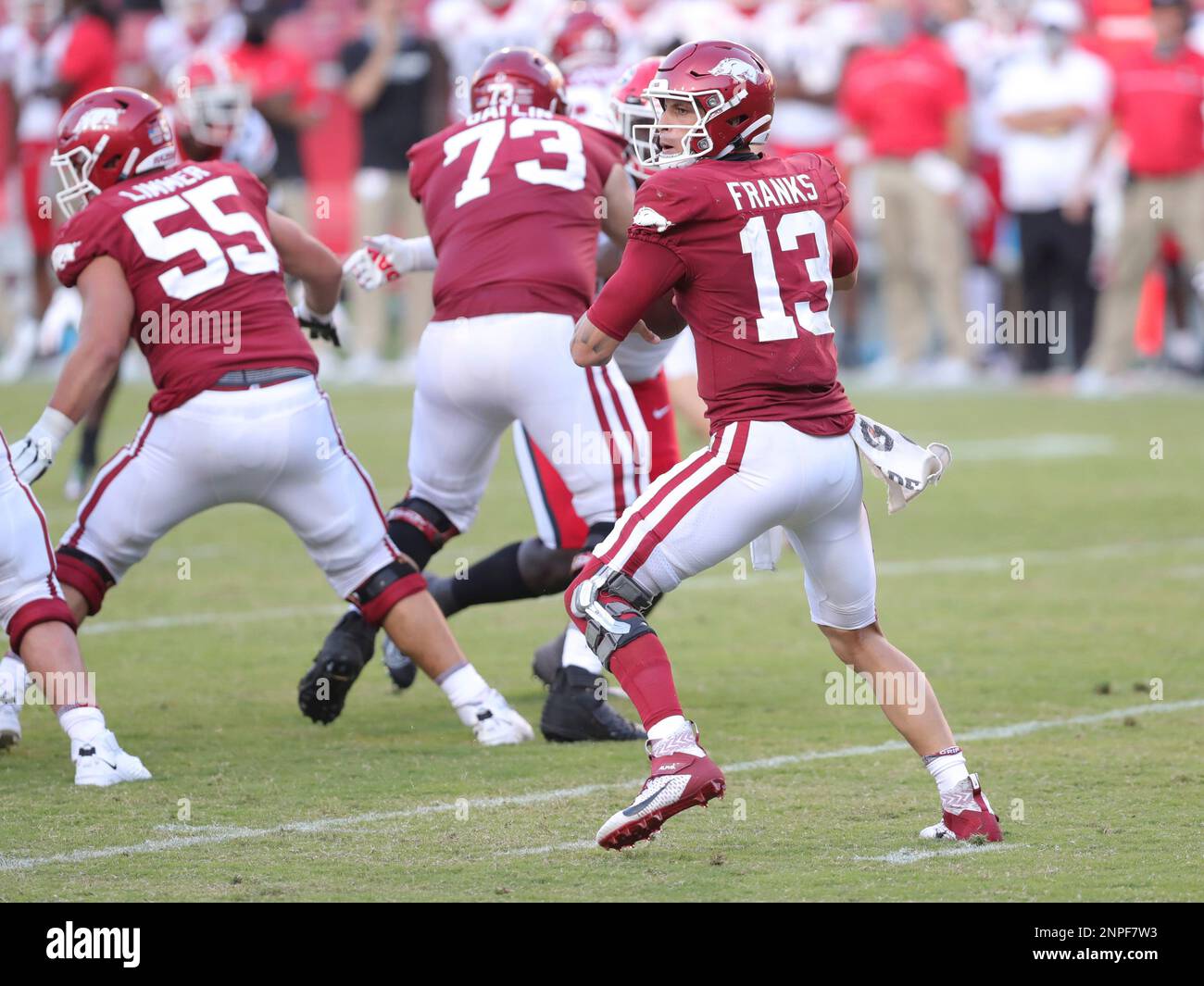 FAYETTEVILLE, AR - SEPTEMBER 26: Arkansas Razorbacks quarterback ...
