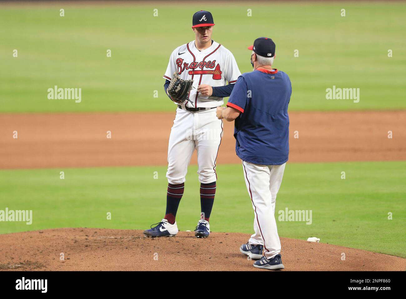 ATLANTA, GA - SEPTEMBER 26: Braves pitching coach Rick Kranitz talks ...