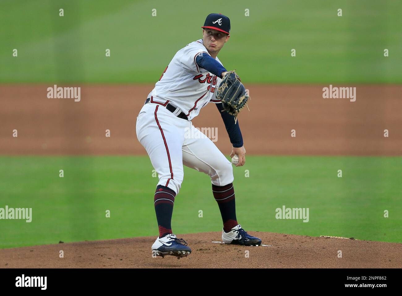 ATLANTA, GA - SEPTEMBER 26: Rookie pitcher Tucker Davidson make his ...