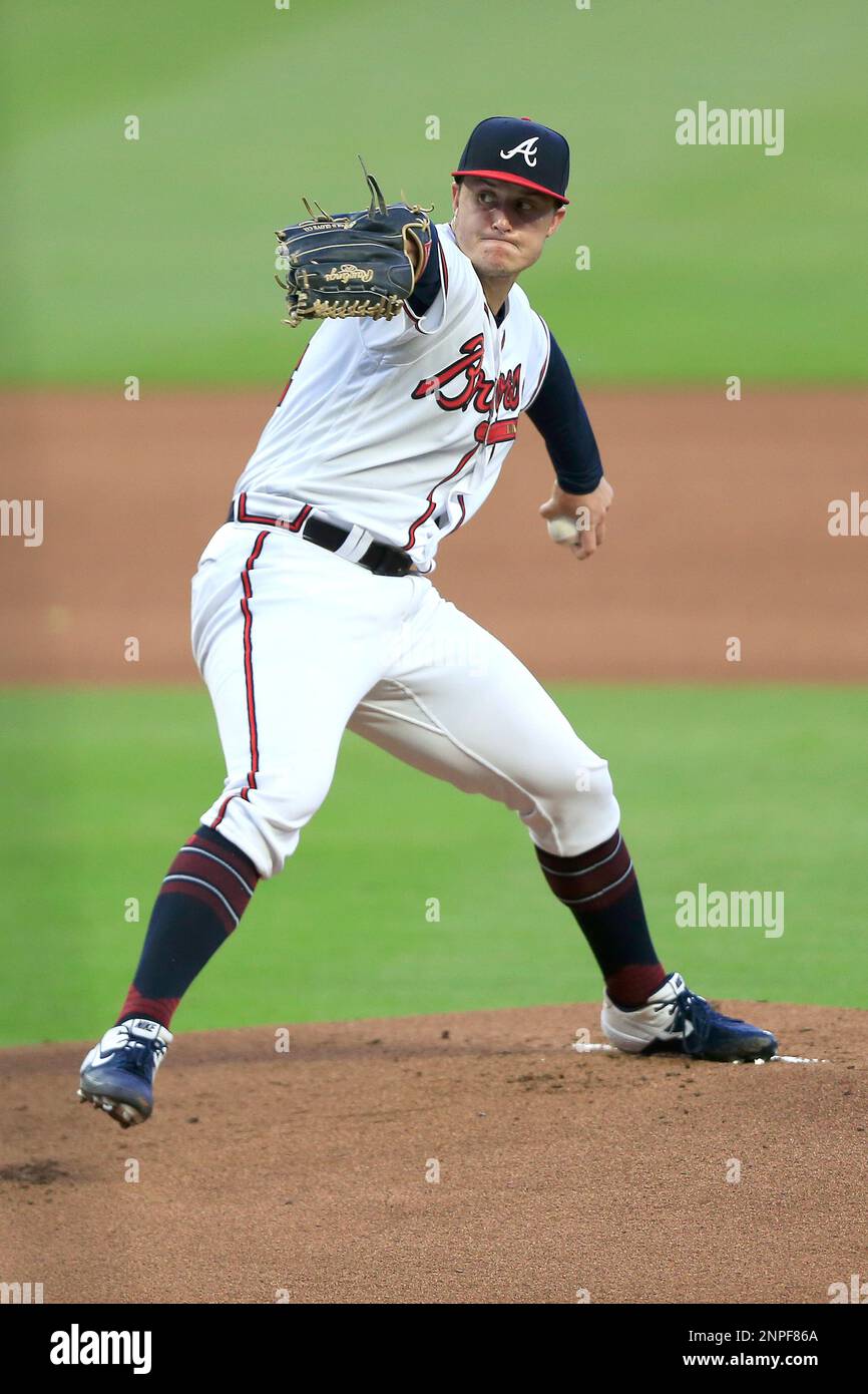 ATLANTA, GA - SEPTEMBER 26: Rookie pitcher Tucker Davidson make his ...