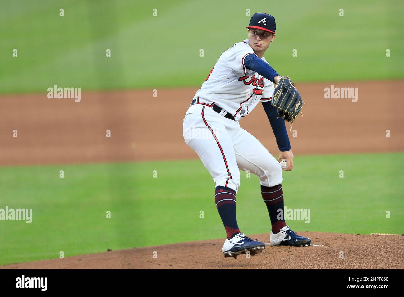 ATLANTA, GA - SEPTEMBER 26: Rookie pitcher Tucker Davidson make his ...