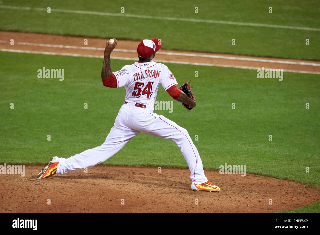 Cincinnati Reds pitcher Aroldis Chapman during the MLB All-Star Game on ...
