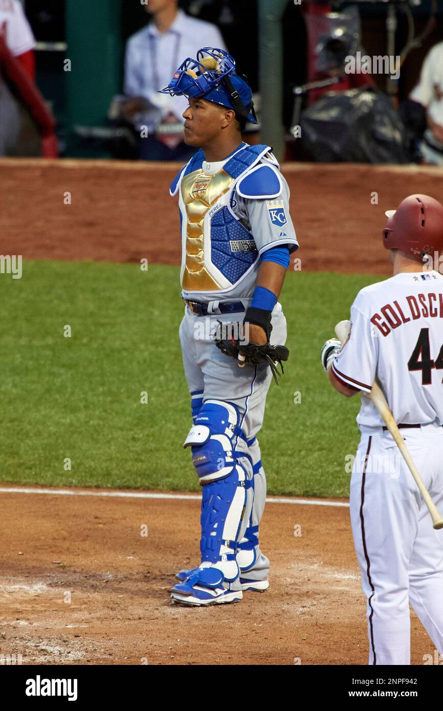 Kansas City Royals catcher Salvador Perez during the MLB All-Star Game ...