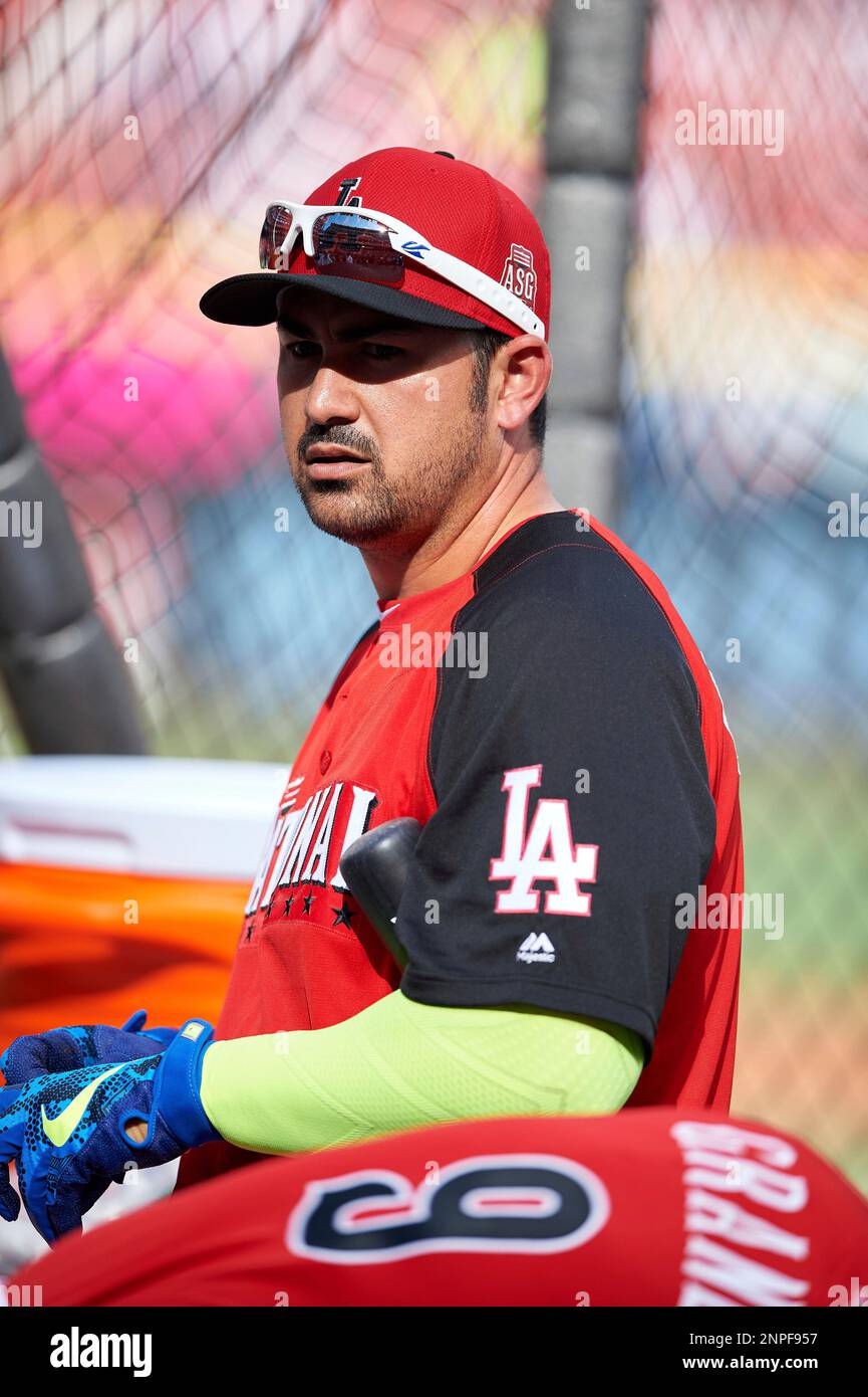 Los Angeles Dodgers Adrian Gonzalez during practice before the MLB All ...