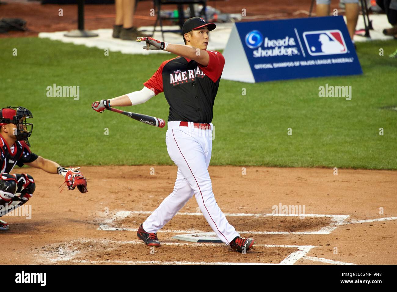High school prospect Andrew Yerzy during the MLB Home Run Derby on July ...