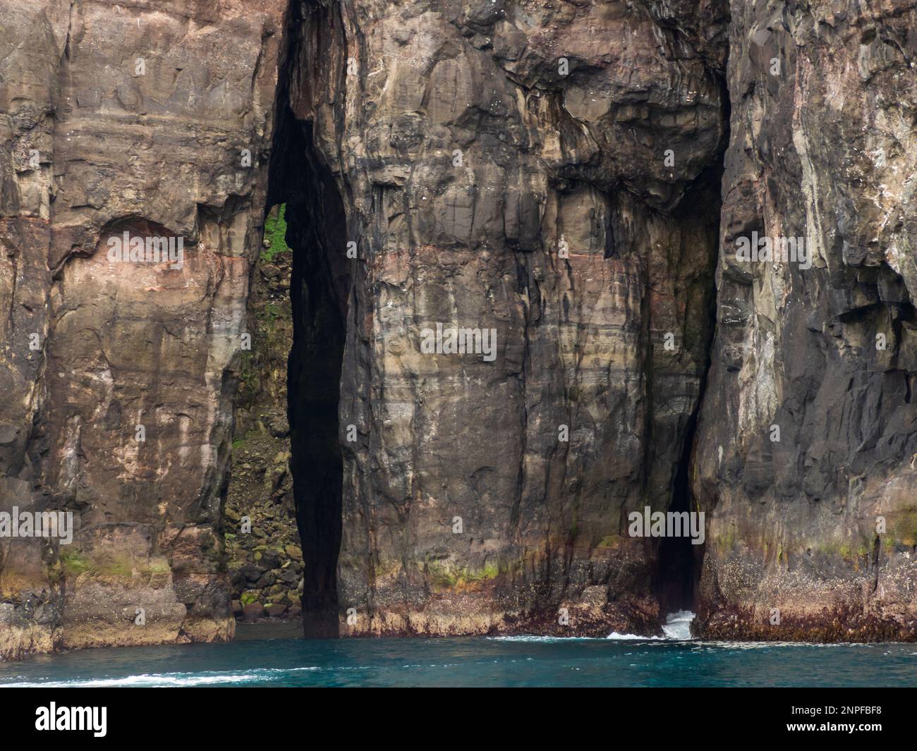 Vestmanna Sea Cliffs - view from teh boat. Streymoy. Faroe Islands ...
