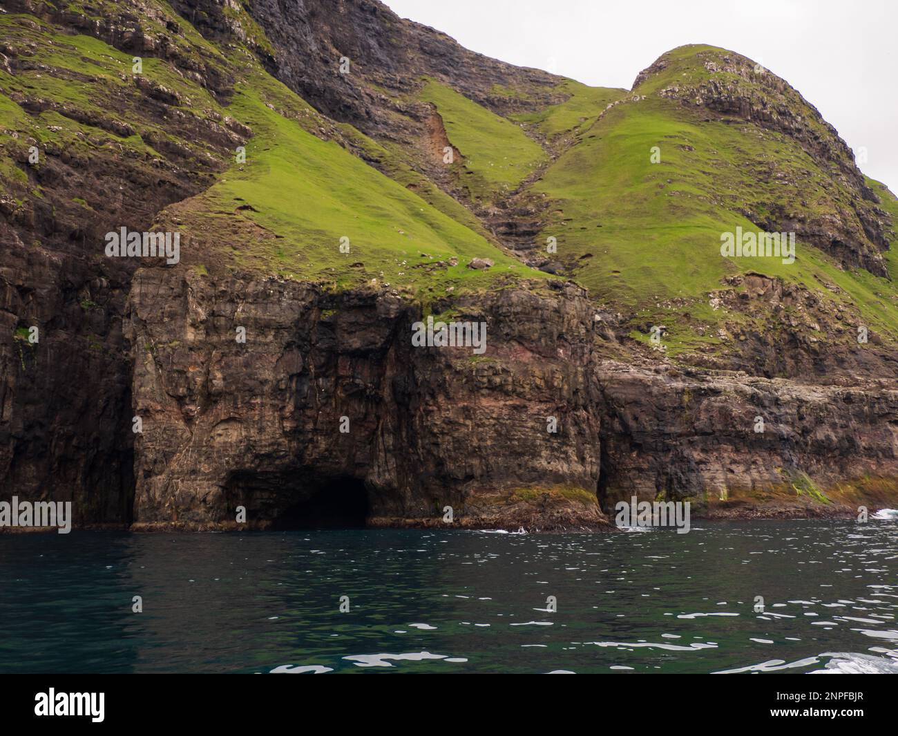 Vestmanna Sea Cliffs - view from teh boat. Streymoy. Faroe Islands ...