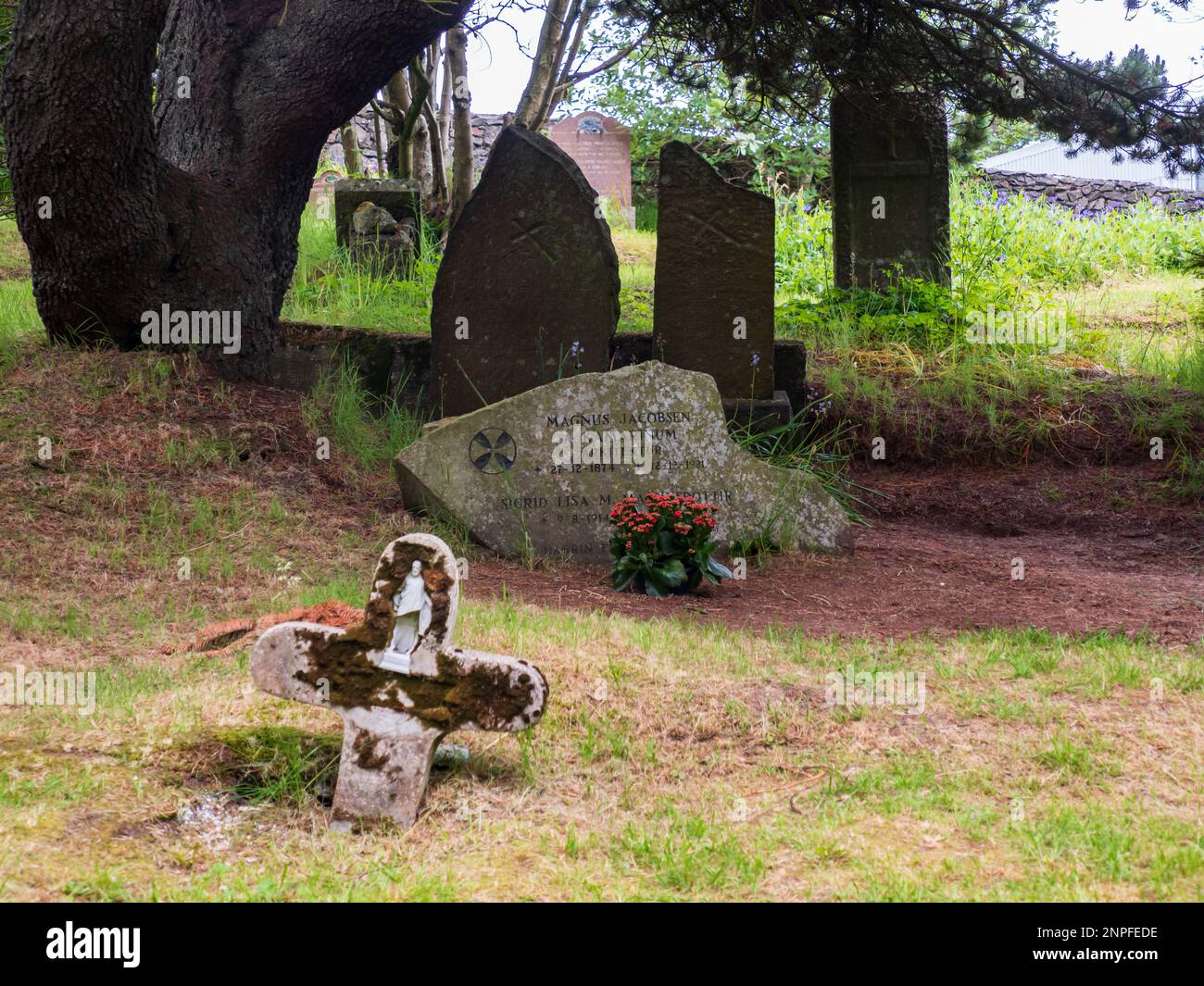 Tórshavn, Faroe Islands - July 2021: Old, historic cemetery amidst ...