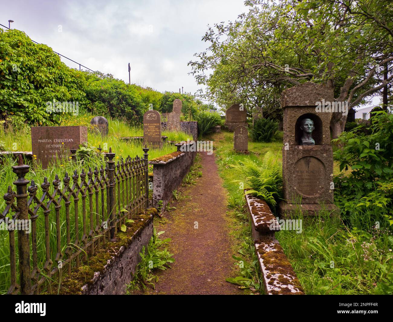 Tórshavn, Faroe Islands - July 2021: Old, historic cemetery amidst ...