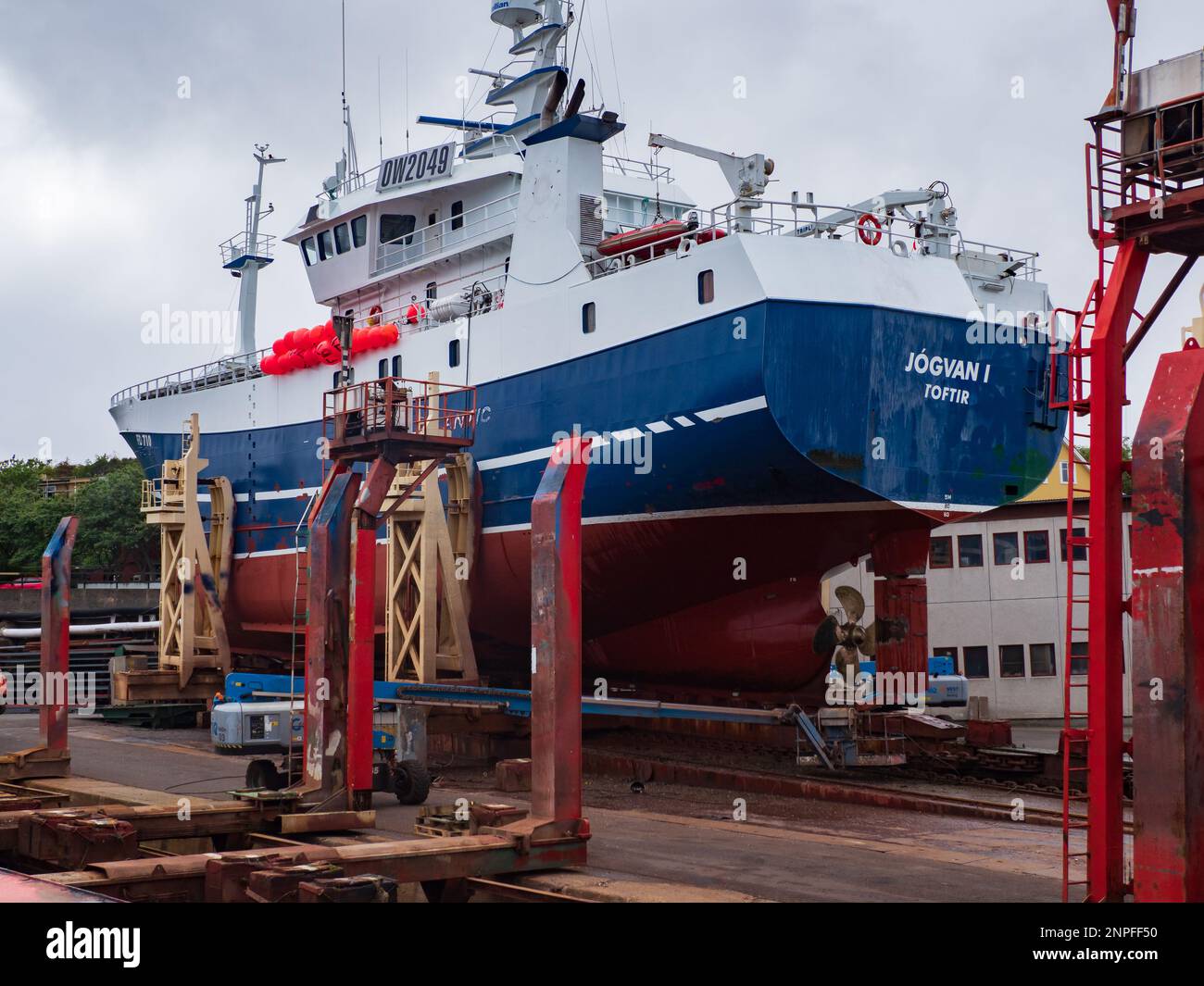 Tórshavn, Faroe Islands - July 2021: Ships in dry dock at the port of ...