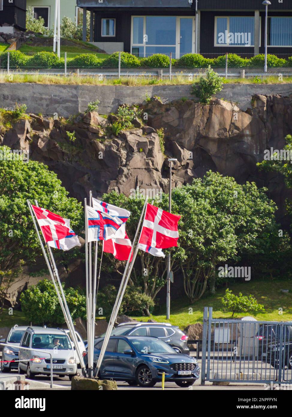 Thorshavn Faroe Islands - July 20121: Torshavn street with lots of ...