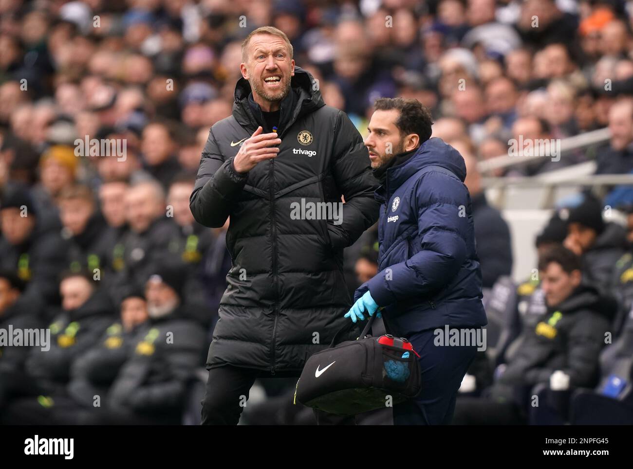 Chelsea manager Graham Potter during the Premier League match at the ...