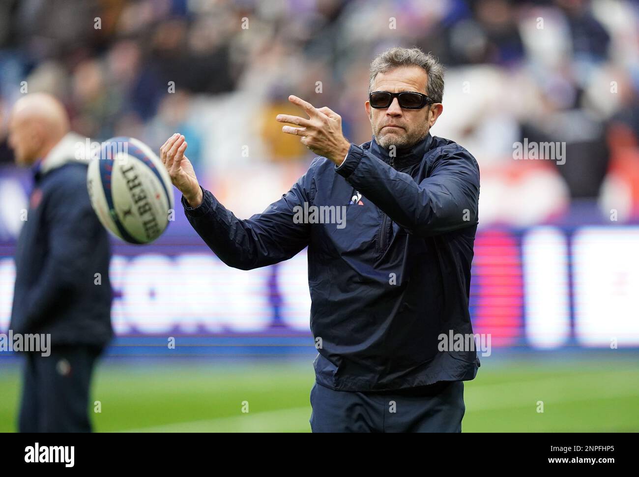 France head coach Fabien Galthie during the Guinness Six Nations match ...