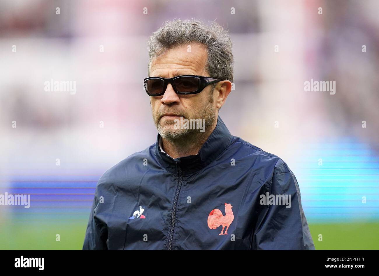 France head coach Fabien Galthie during the Guinness Six Nations match ...
