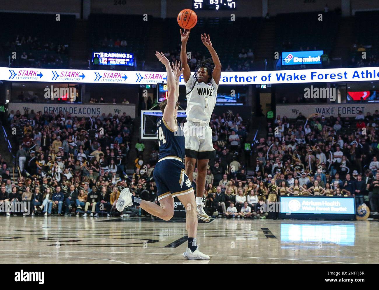 February 25 2023: Wake Forest University senior Tyree Appleby (1 ...