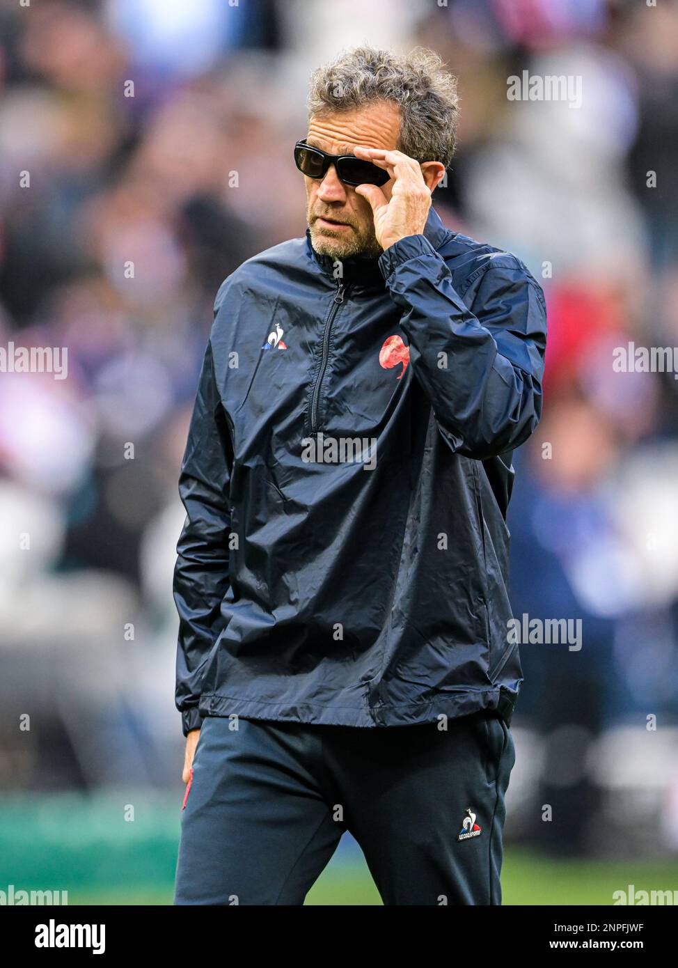 PARIS - France trainer coach Fabien Galthie during the Guinness Six ...