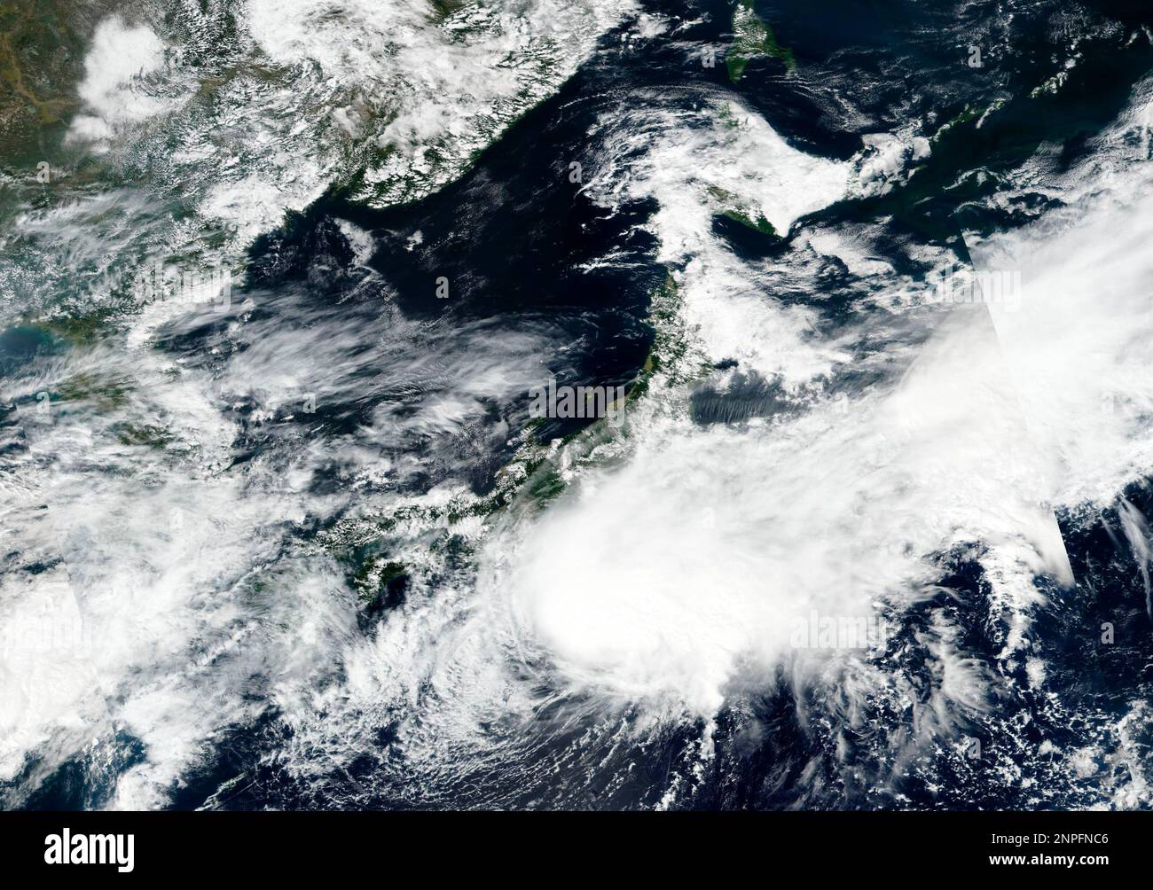 This Wednesday, Sept. 23, 2020, satellite image released by NASA ...