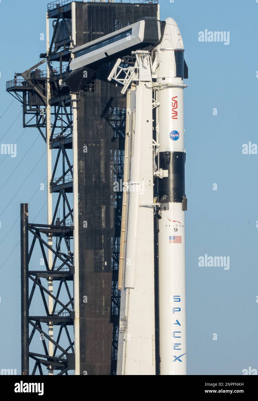 Kennedy Space Center, United States. 26th Feb, 2023. A SpaceX Falcon 9 ...