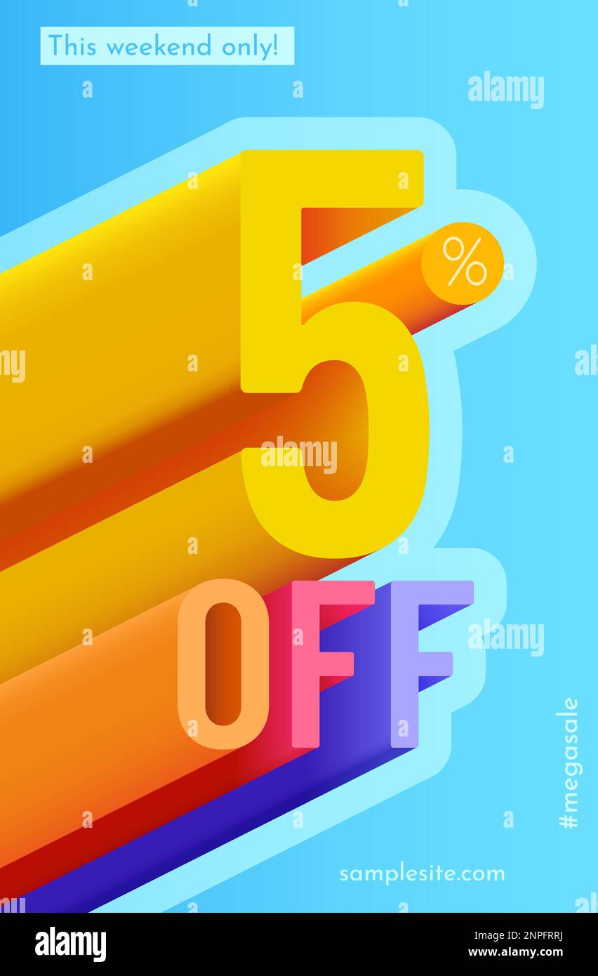 5 percentage offer Stock Vector Images - Alamy