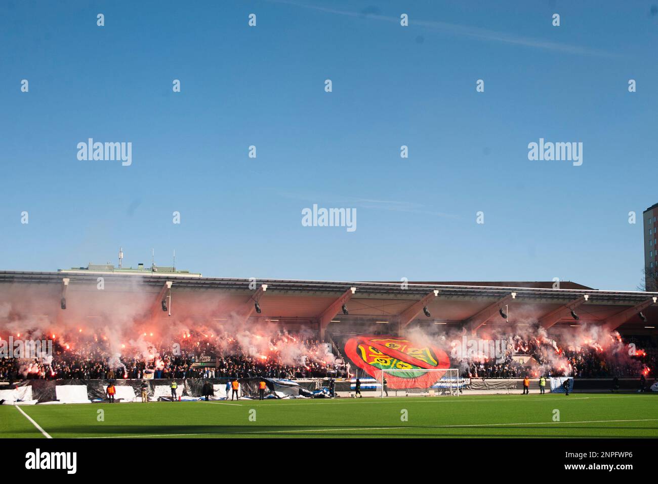 Pyrotechnics in football hooligans hi-res stock photography and images ...