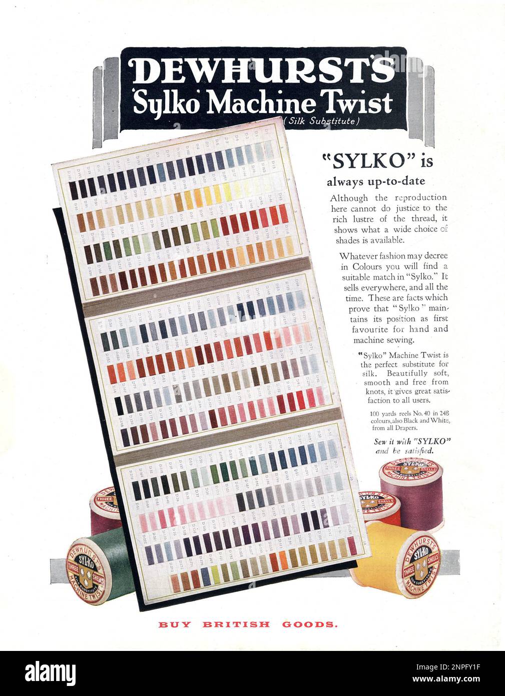 Vintage craft adverts from 1920s, Dewhursts, Arderns, sylko cotton ...