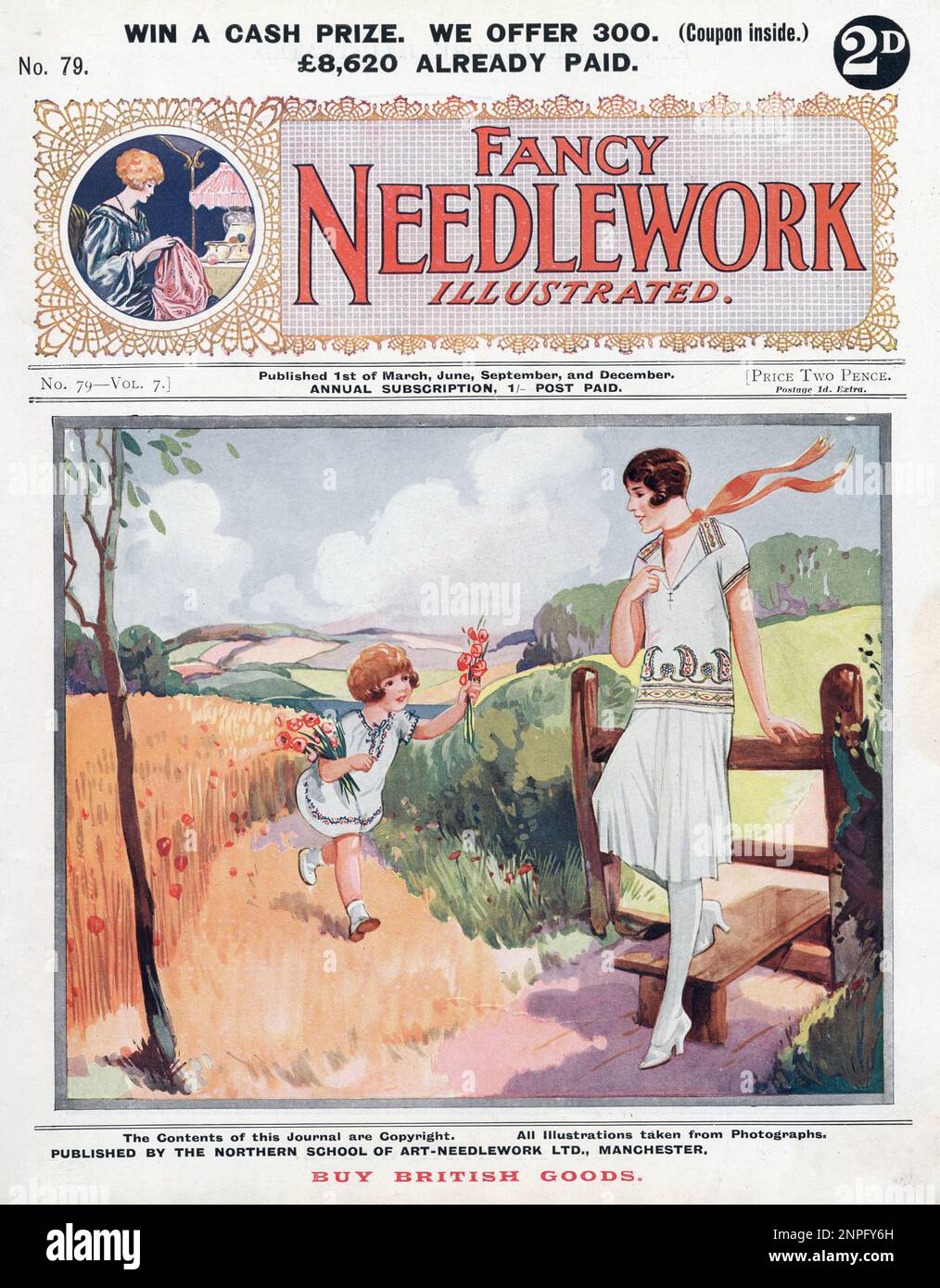Fancy Needlework magazine, 1927. A quarterly craft title aimed at women ...