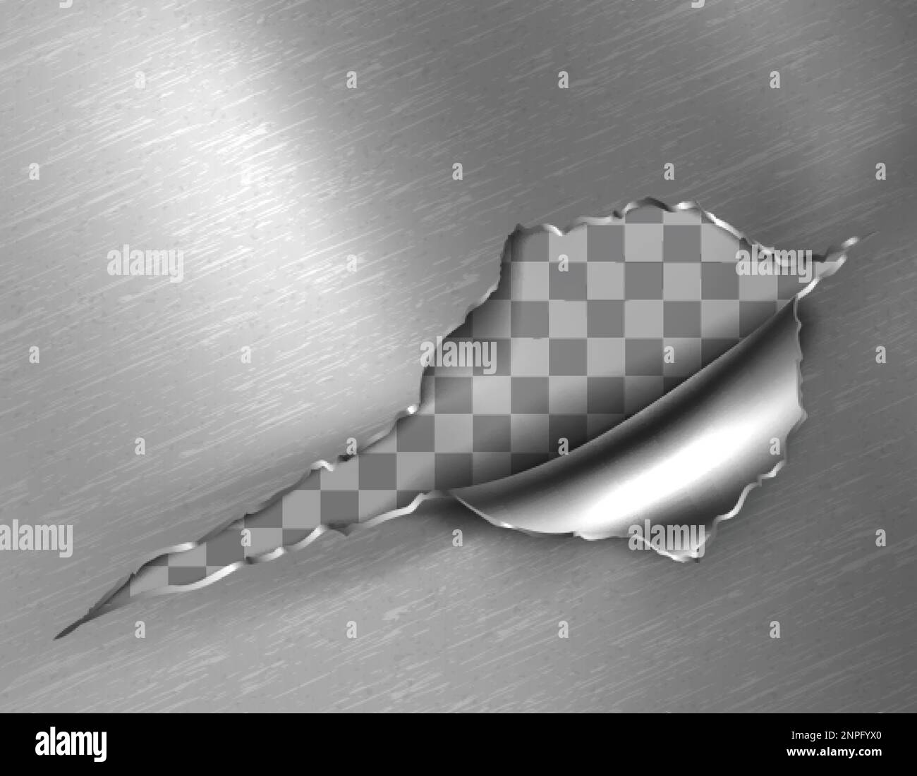 Hole Ripping Through Metal