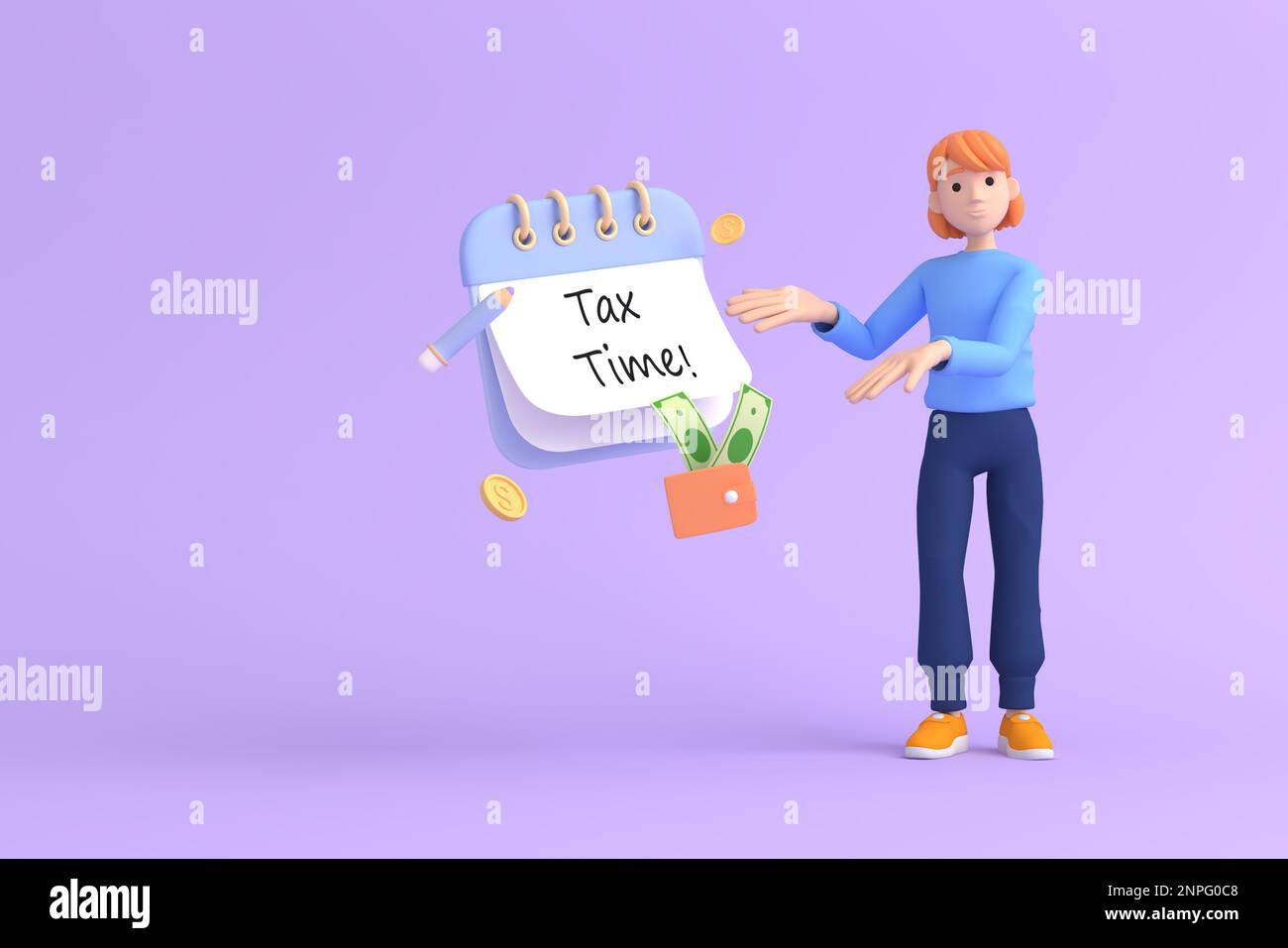 Tax Day Reminder Concept. Businessman submit tax by online concept ...