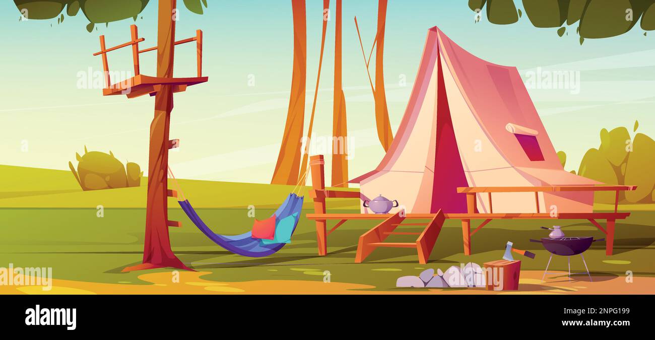 Cartoon camp hi-res stock photography and images - Alamy