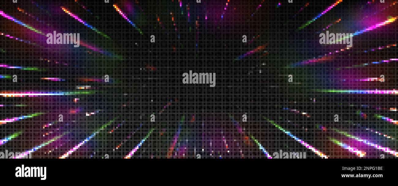 Rainbow light speed on transparent background. Vector realistic ...