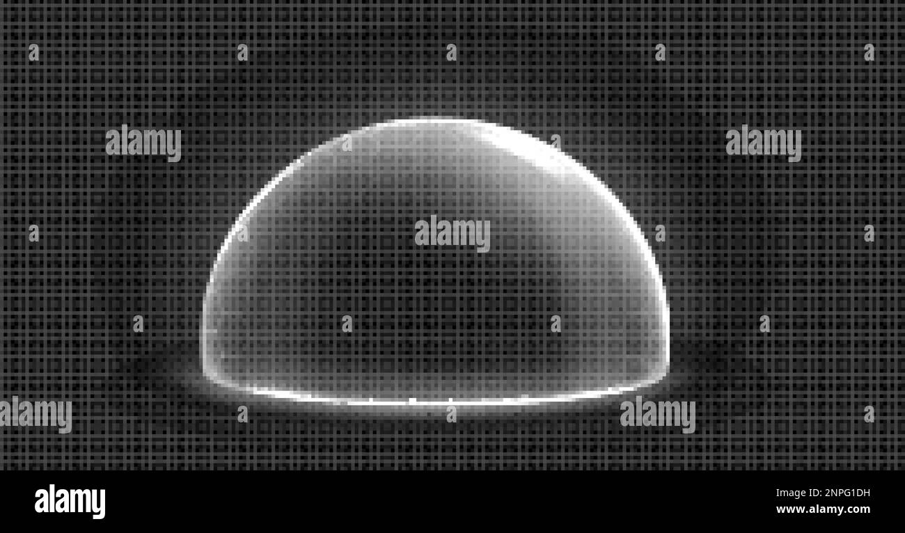 3d shield dome glass sphere isolated vector. Protect barrier for safety ...