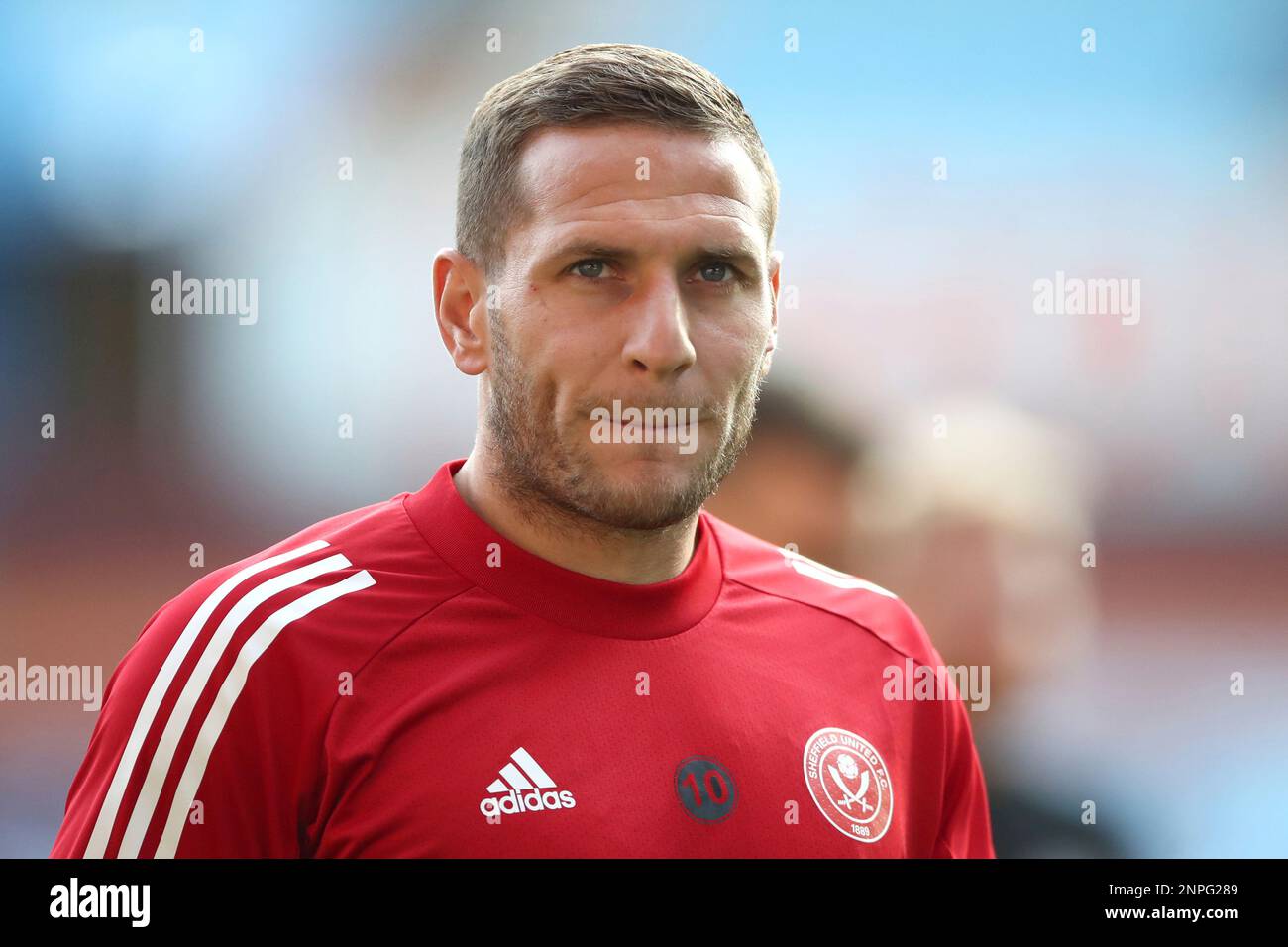Sheffield United's Billy Sharp warms up before the English Premier ...
