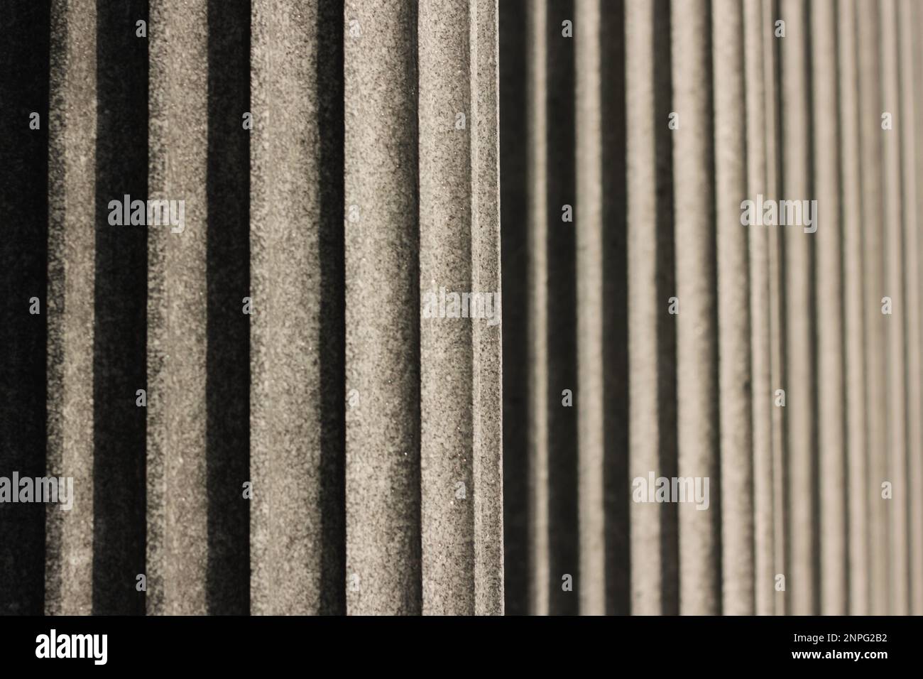 Full frame minimalist view of a typical classical Greek column with ...