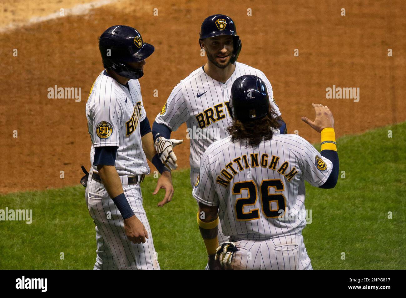 September 19, 2020: Milwaukee Brewers left fielder Ryan Braun #8 hits a ...