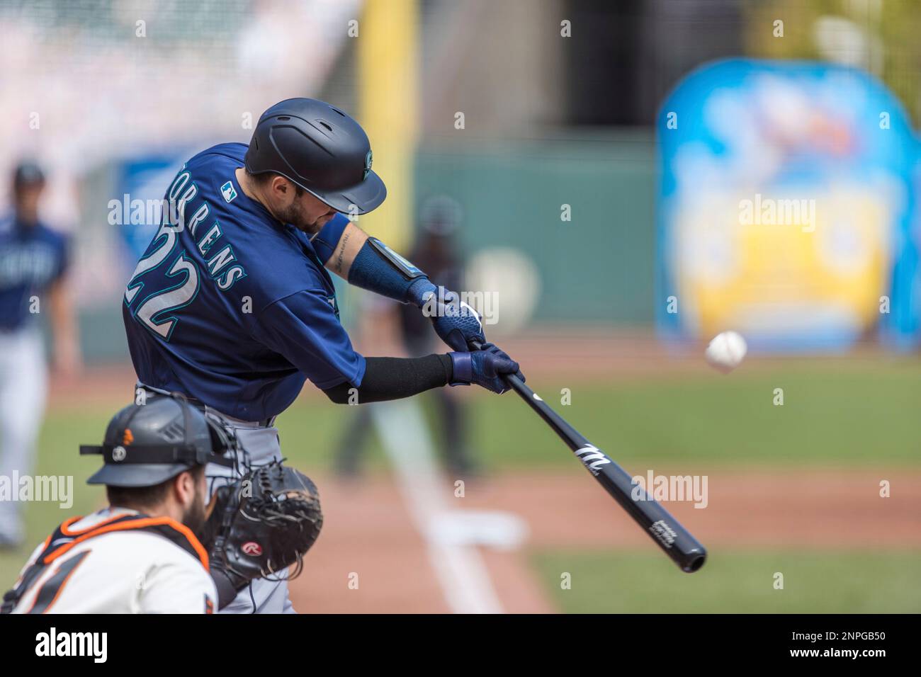 SAN FRANCISCO, CA - SEPTEMBER 17: Seattle Mariners catcher Luis Torrens ...